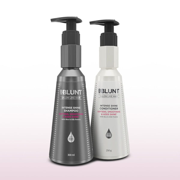 BBLUNT Smooth & Shiny Hair Combo (Intense Shine Shampoo & Intense Shin ...