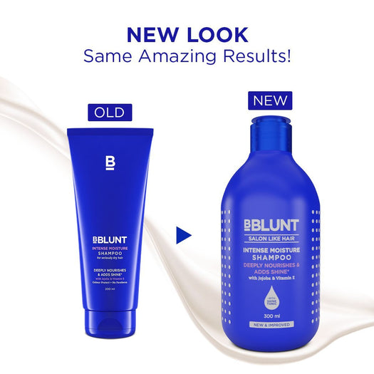 BBlunt Moisture Shampoo for Dry Hair 300 ml | Adds Shine