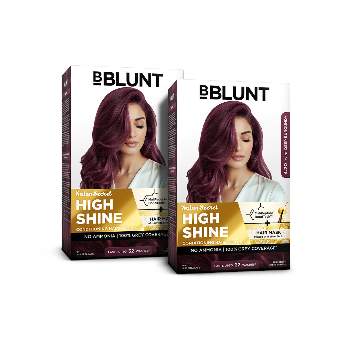 High Shine Conditioning Hair Colour - Wine Deep Burgundy (Shade 4.20 ...